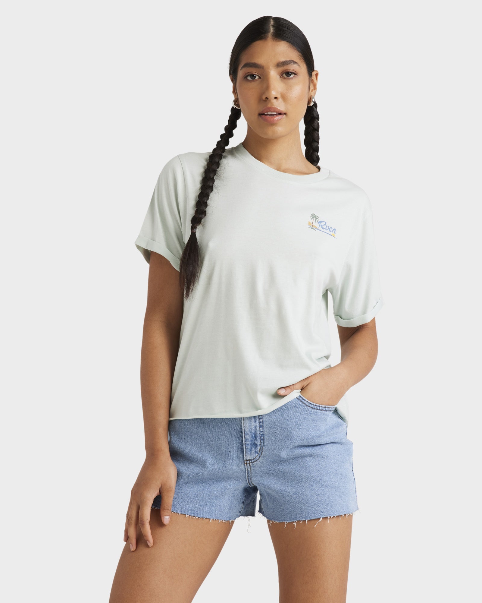 Womens Sunset Cuffed T-Shirt - XS/6 | RVCA AU