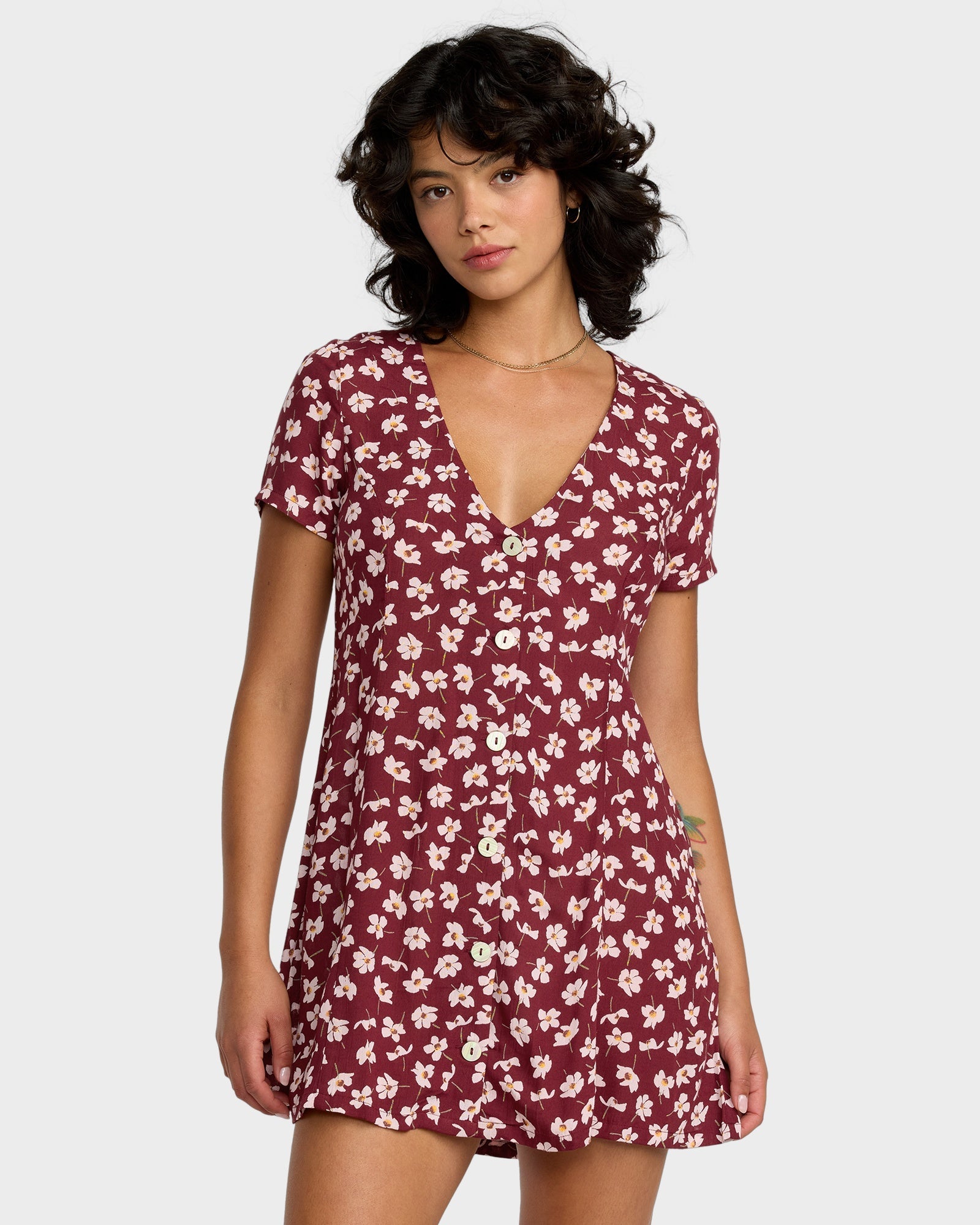 Womens Understated Midi Dress – Cranberry – RVCA Australia
