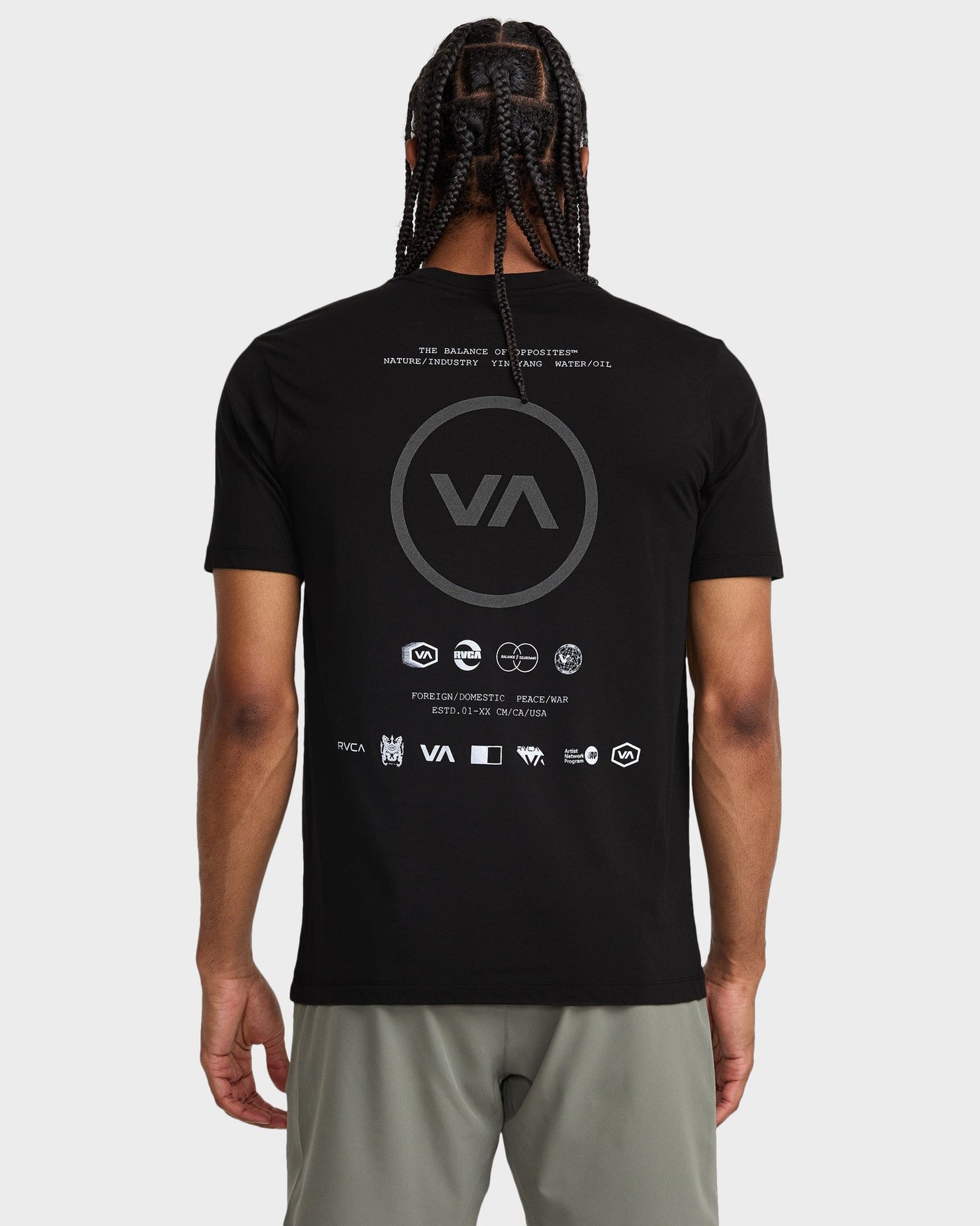 Mens RVCA Symbol Stacks T-Shirt – Black – RVCA Australia