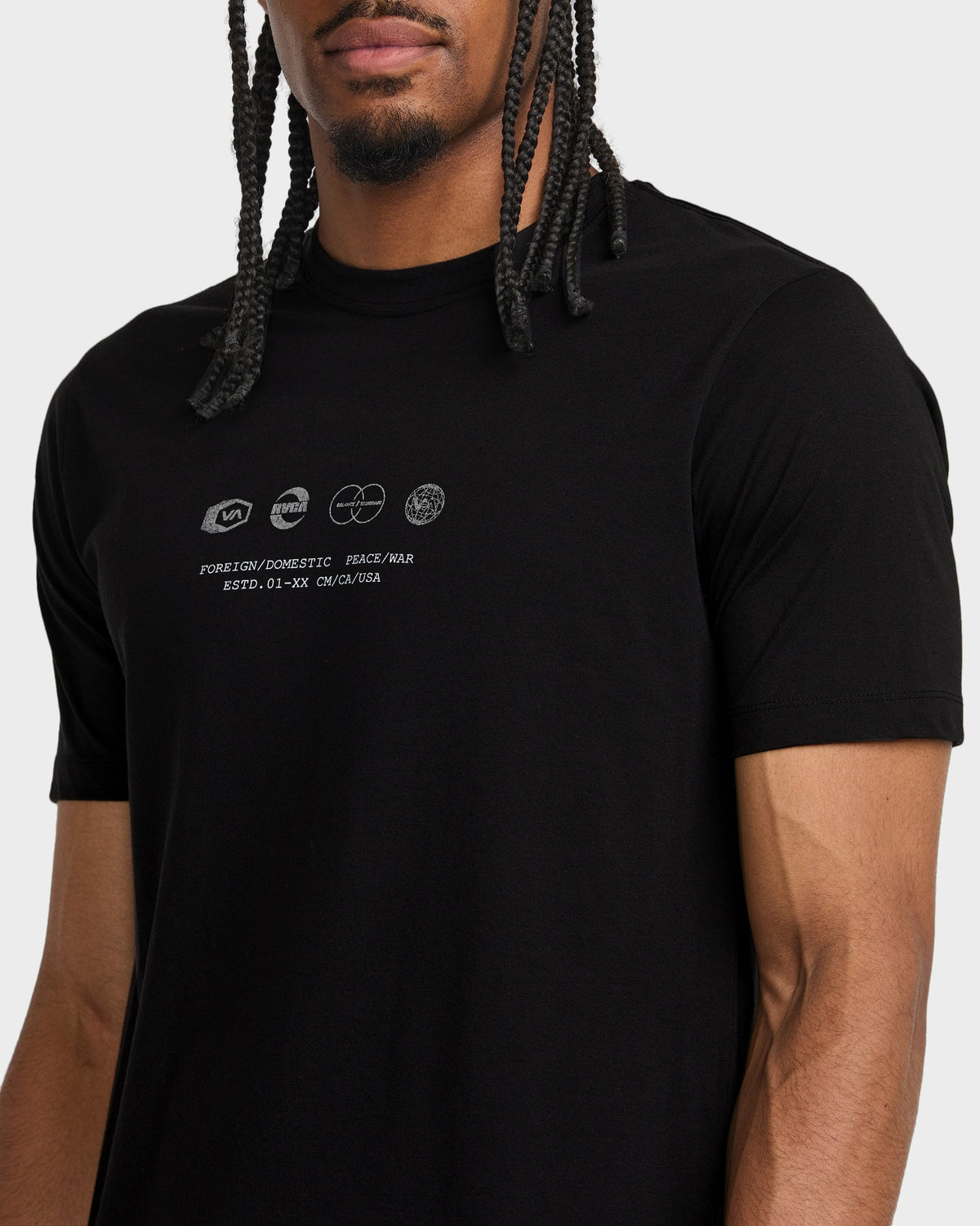 Mens RVCA Symbol Stacks T-Shirt – Black – RVCA Australia