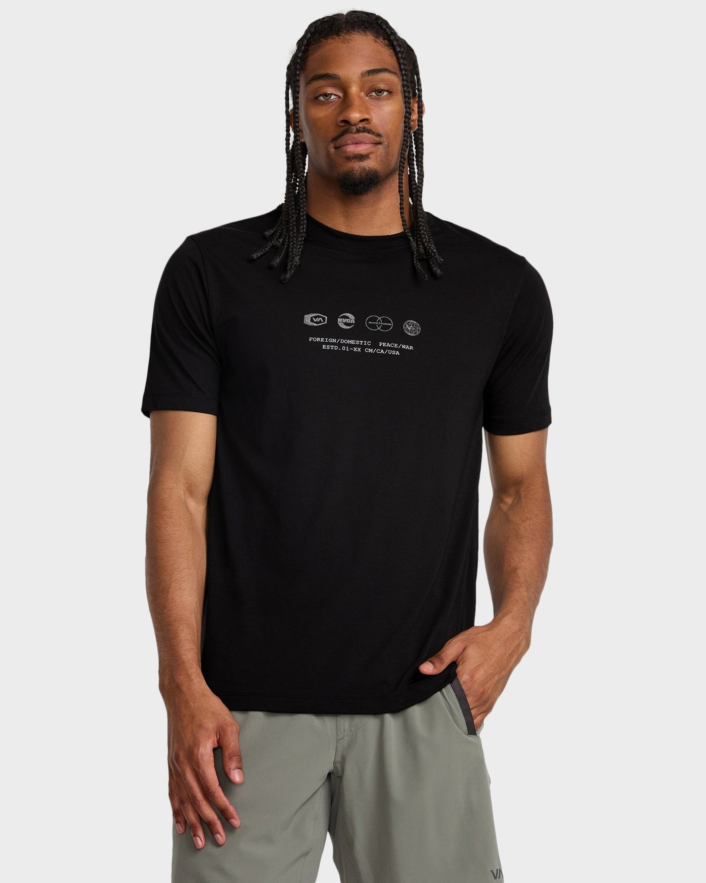 Mens RVCA Symbol Stacks T-Shirt – Black – RVCA Australia