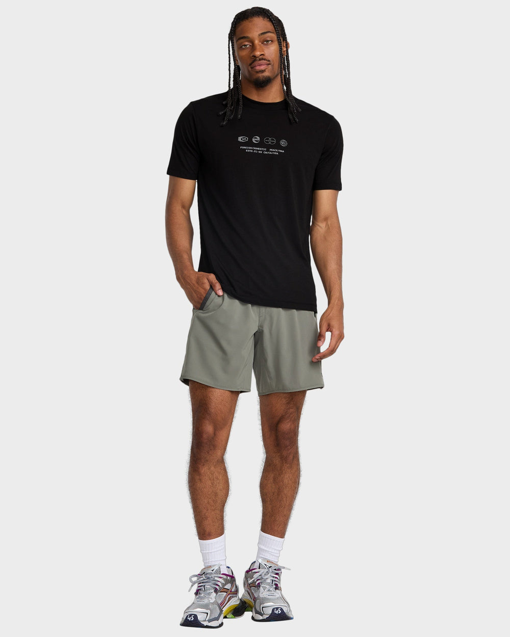 Mens RVCA Symbol Stacks T-Shirt – Black – RVCA Australia