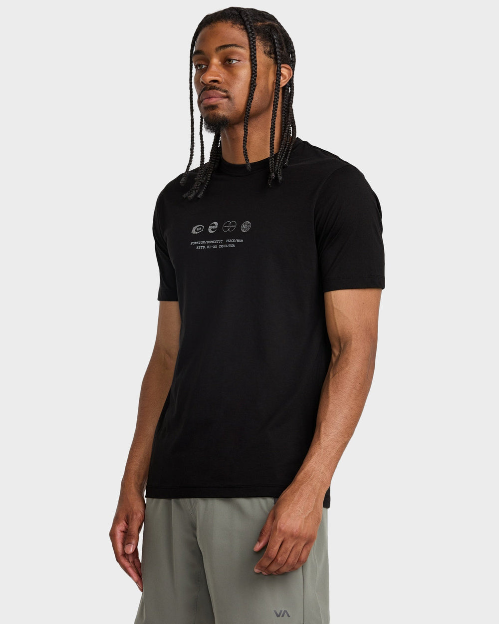 Mens RVCA Symbol Stacks T-Shirt – Black – RVCA Australia