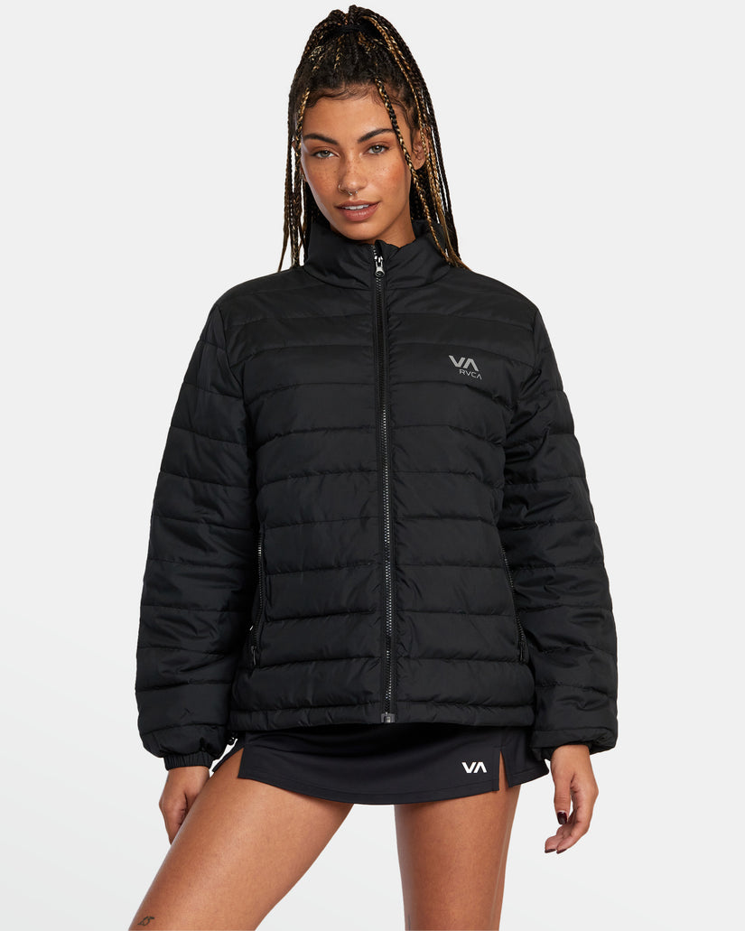 Womens VA Puffer Jacket - Black | RVCA AU