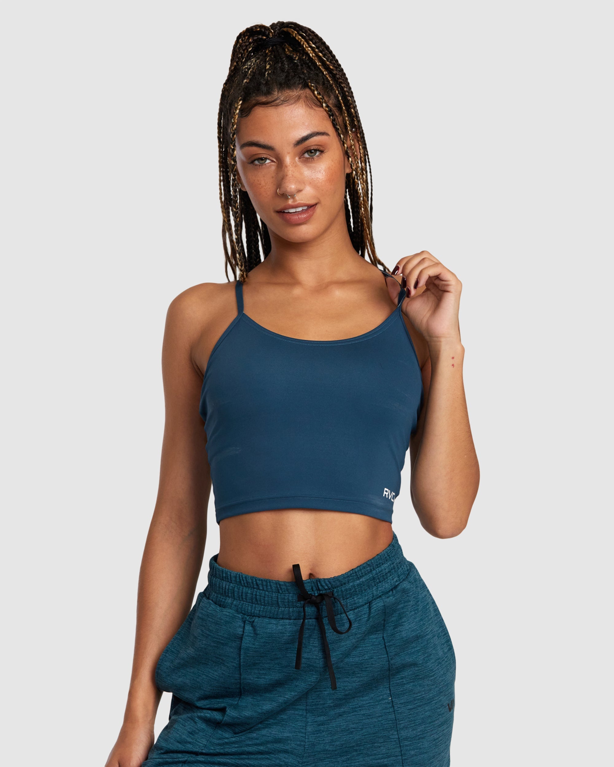 Womens Va Essential Tank Top - Pond | RVCA AU