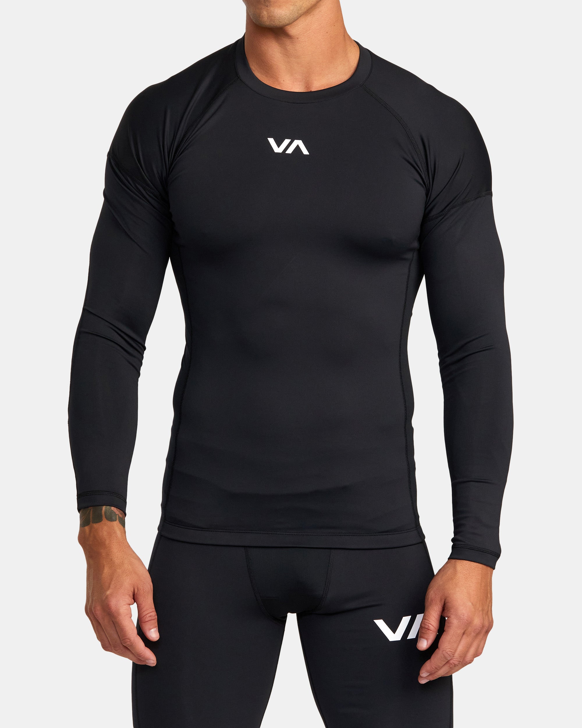 Mens Compression Long Sleeve Top - Black | RVCA AU
