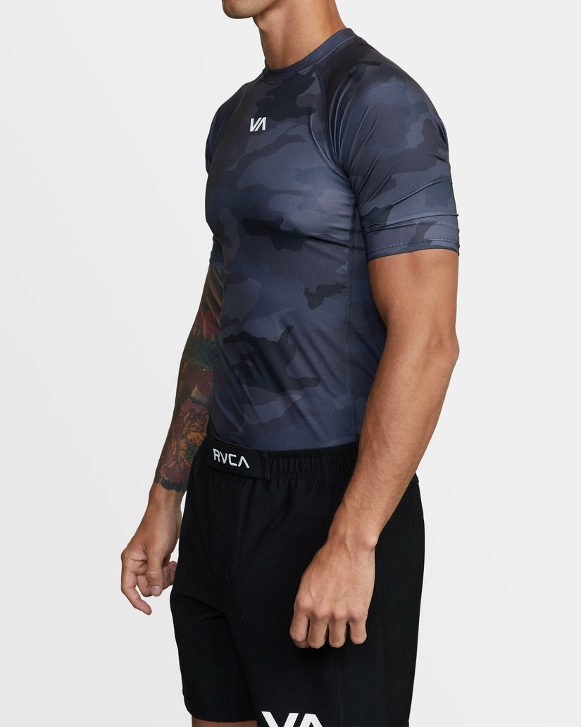 Mens Sport Rash Vest - Black Camo | RVCA AU