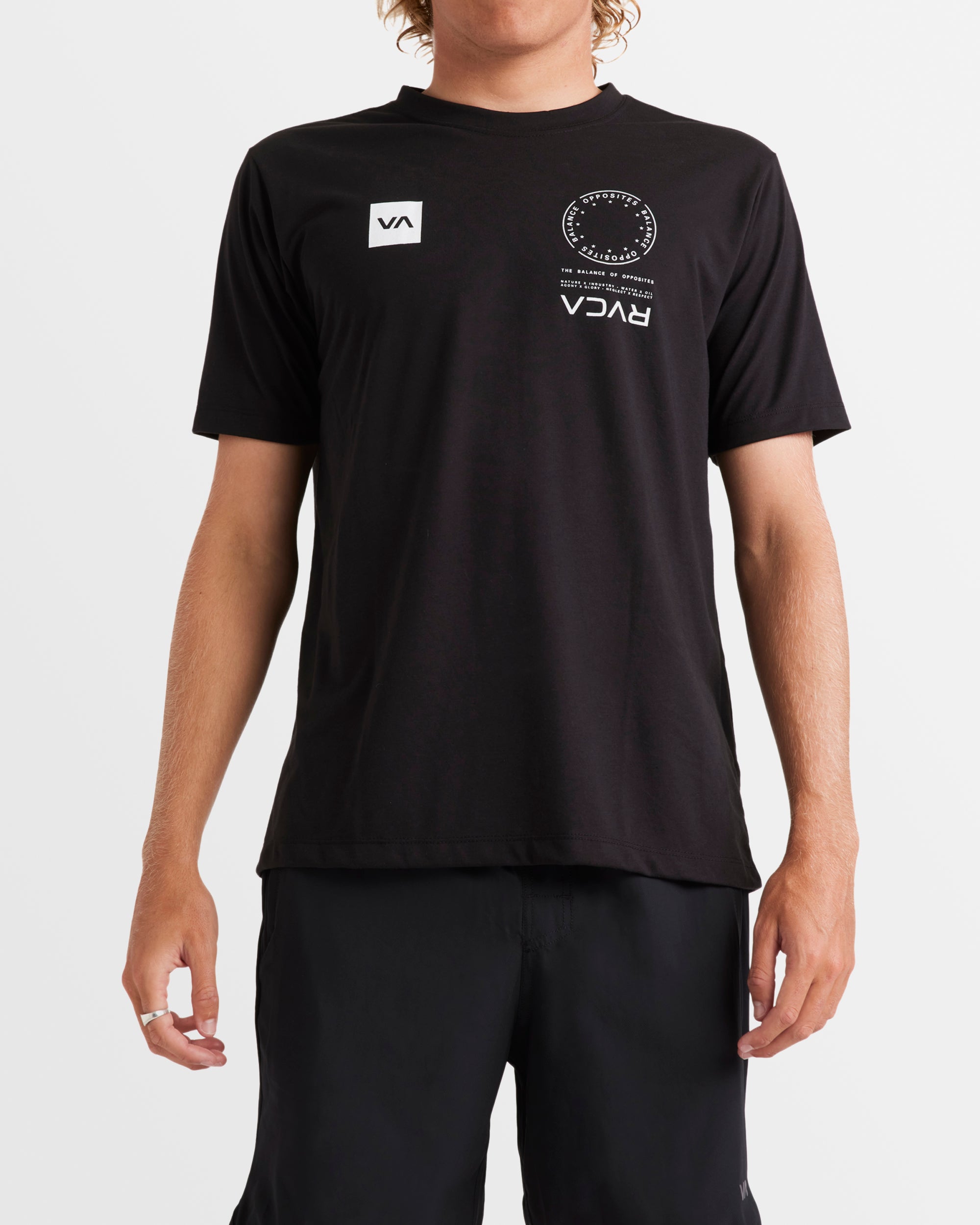 Mens VA Mark T-Shirt - Black | RVCA AU